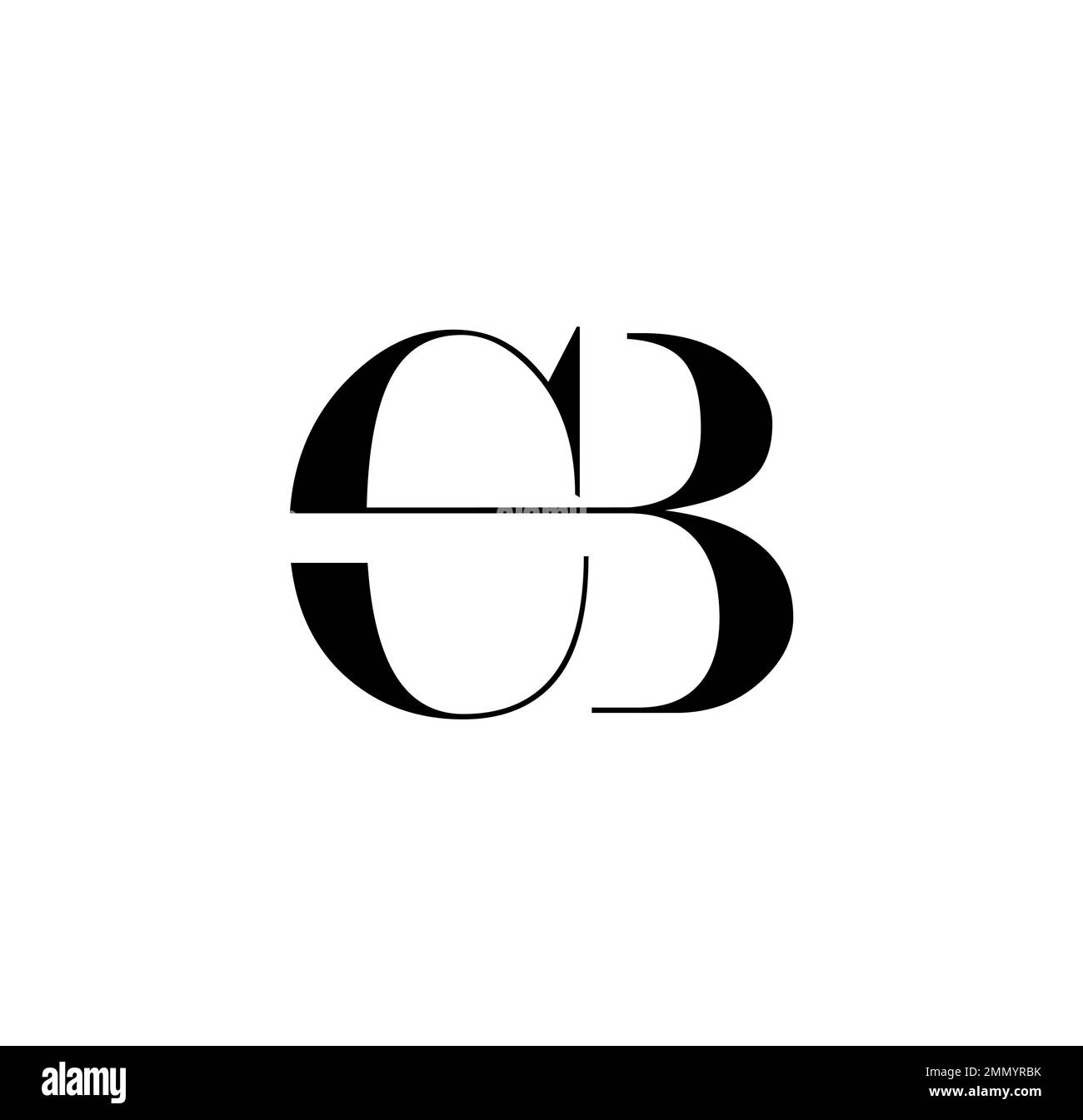 Vector Illustration isolated in white background of Monogram Logo ...