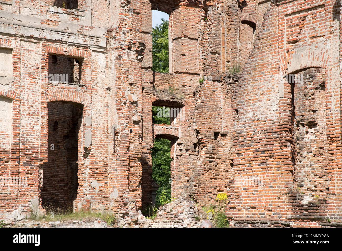 Ruins of the late Baroque Finckenstein Palace in Kamieniec, Poland ...