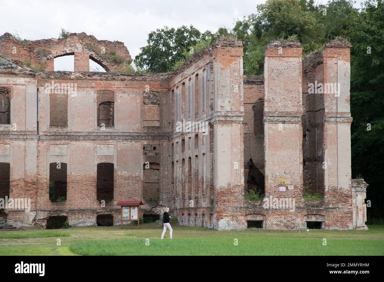 Ruins of the late Baroque Finckenstein Palace in Kamieniec, Poland ...