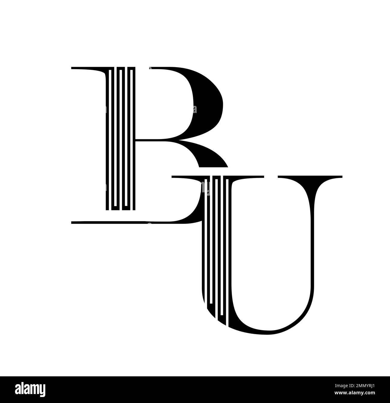 Vector Illustration isolated in white background of Monogram Logo ...