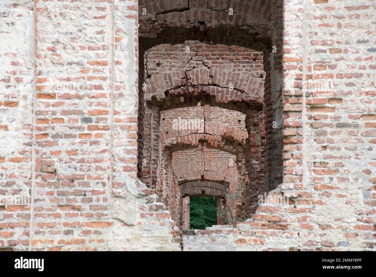 Ruins of the late Baroque Finckenstein Palace in Kamieniec, Poland ...