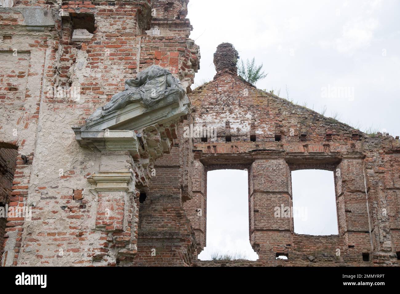 Ruins of the late Baroque Finckenstein Palace in Kamieniec, Poland ...