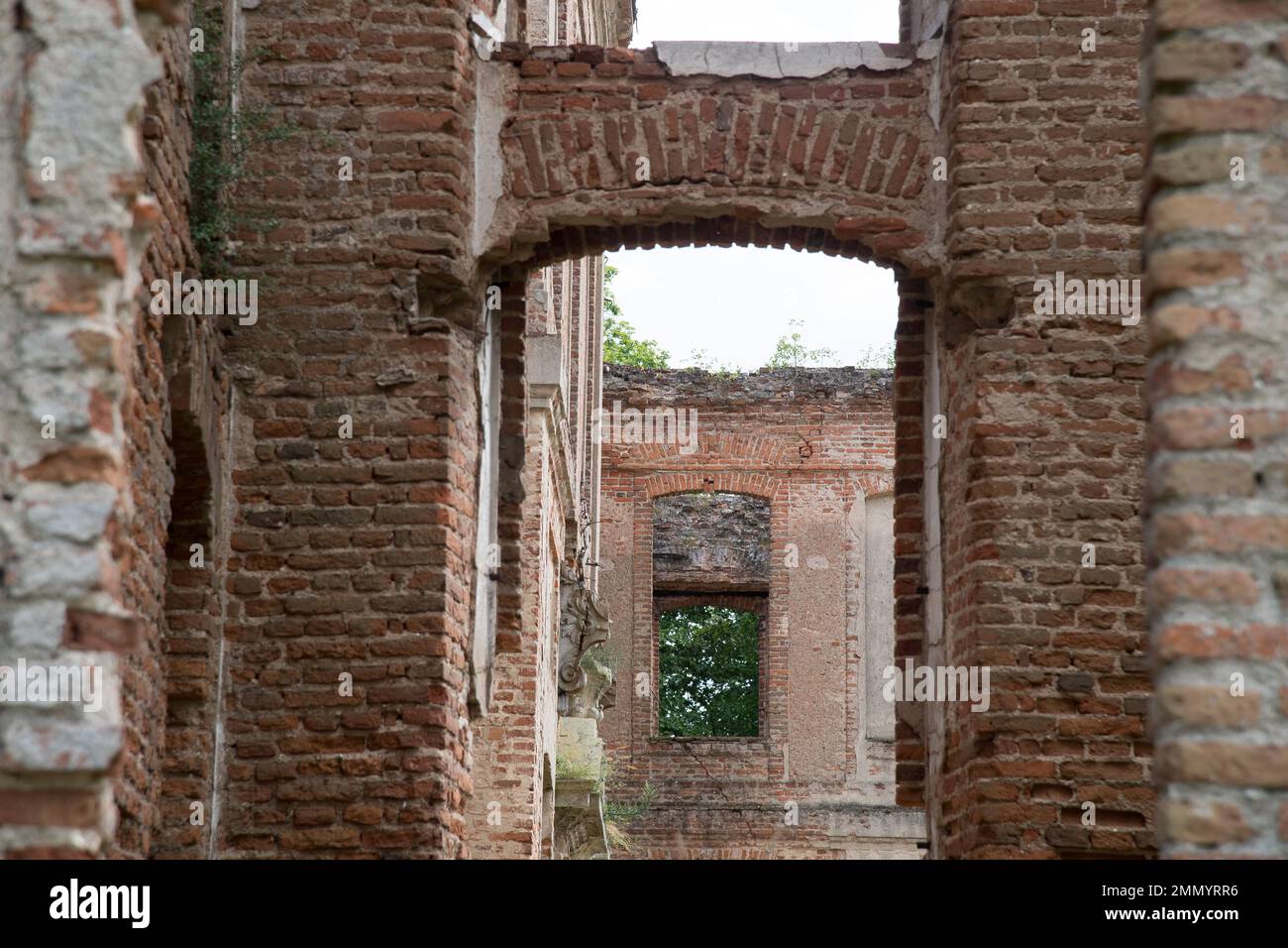 Ruins of the late Baroque Finckenstein Palace in Kamieniec, Poland ...