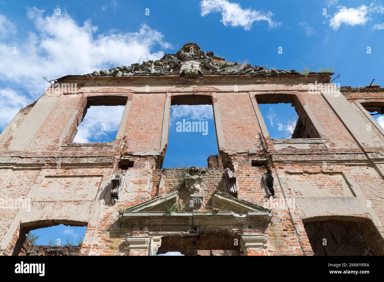 Ruins of the late Baroque Finckenstein Palace in Kamieniec, Poland ...