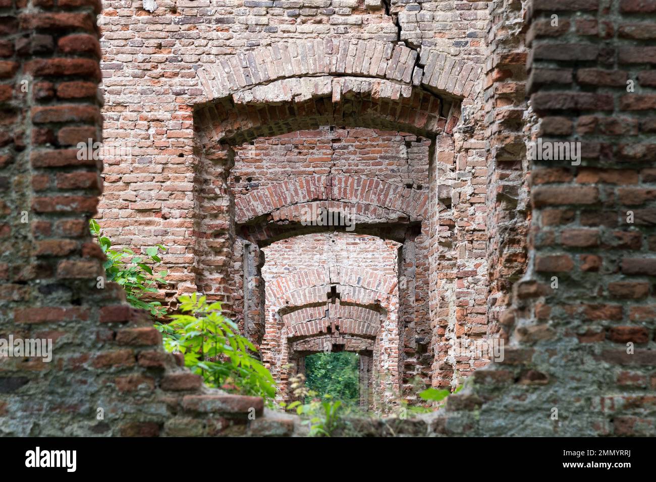 Ruins of the late Baroque Finckenstein Palace in Kamieniec, Poland ...
