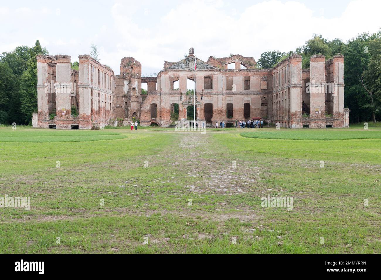 Ruins of the late Baroque Finckenstein Palace in Kamieniec, Poland ...