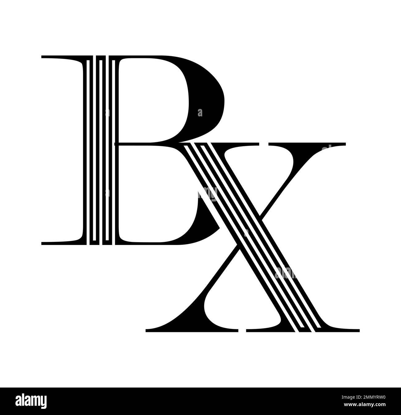 Vector Illustration isolated in white background of Monogram Logo ...