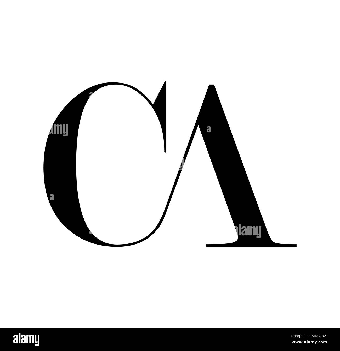 Vector Illustration isolated in white background of Monogram Logo ...