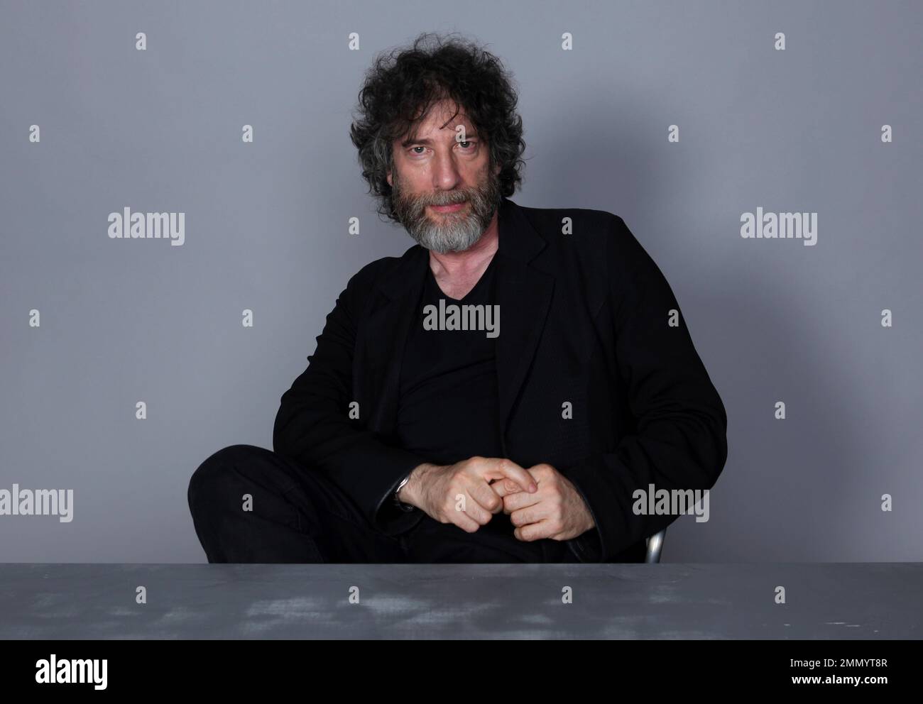 Neil Gaiman poses for a portrait to promote Amazon Studios on day two ...