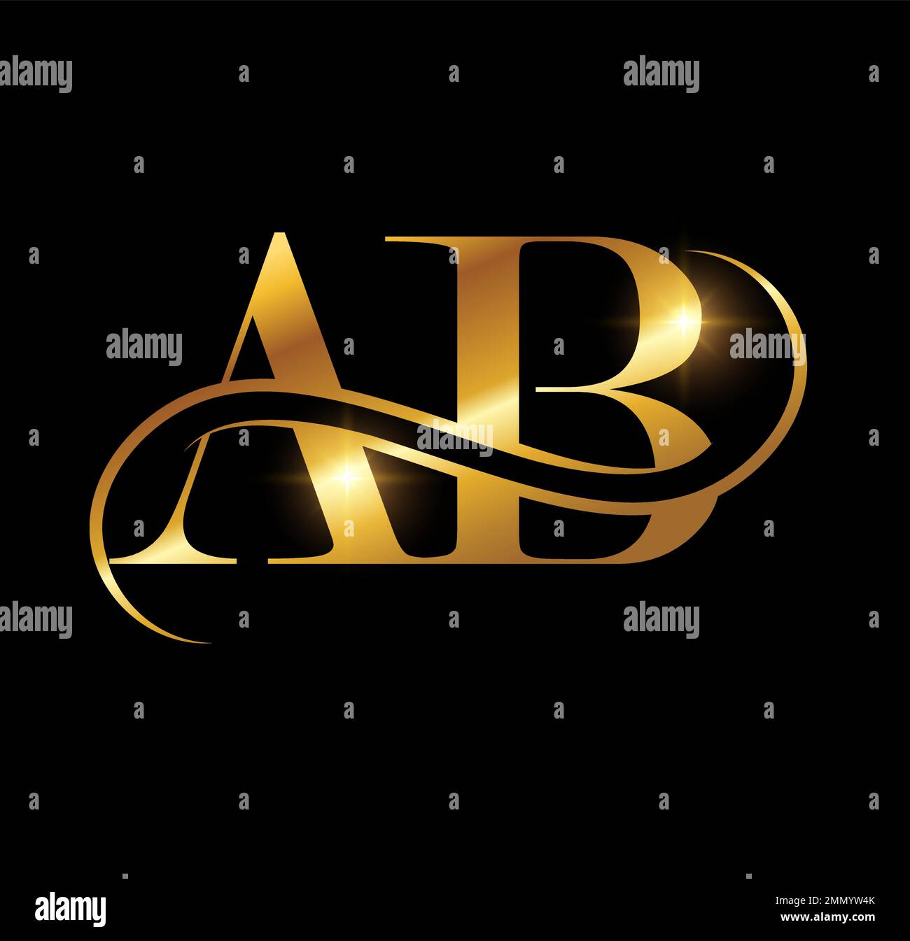 A vector Illustration in black background with gold shine effect of ...