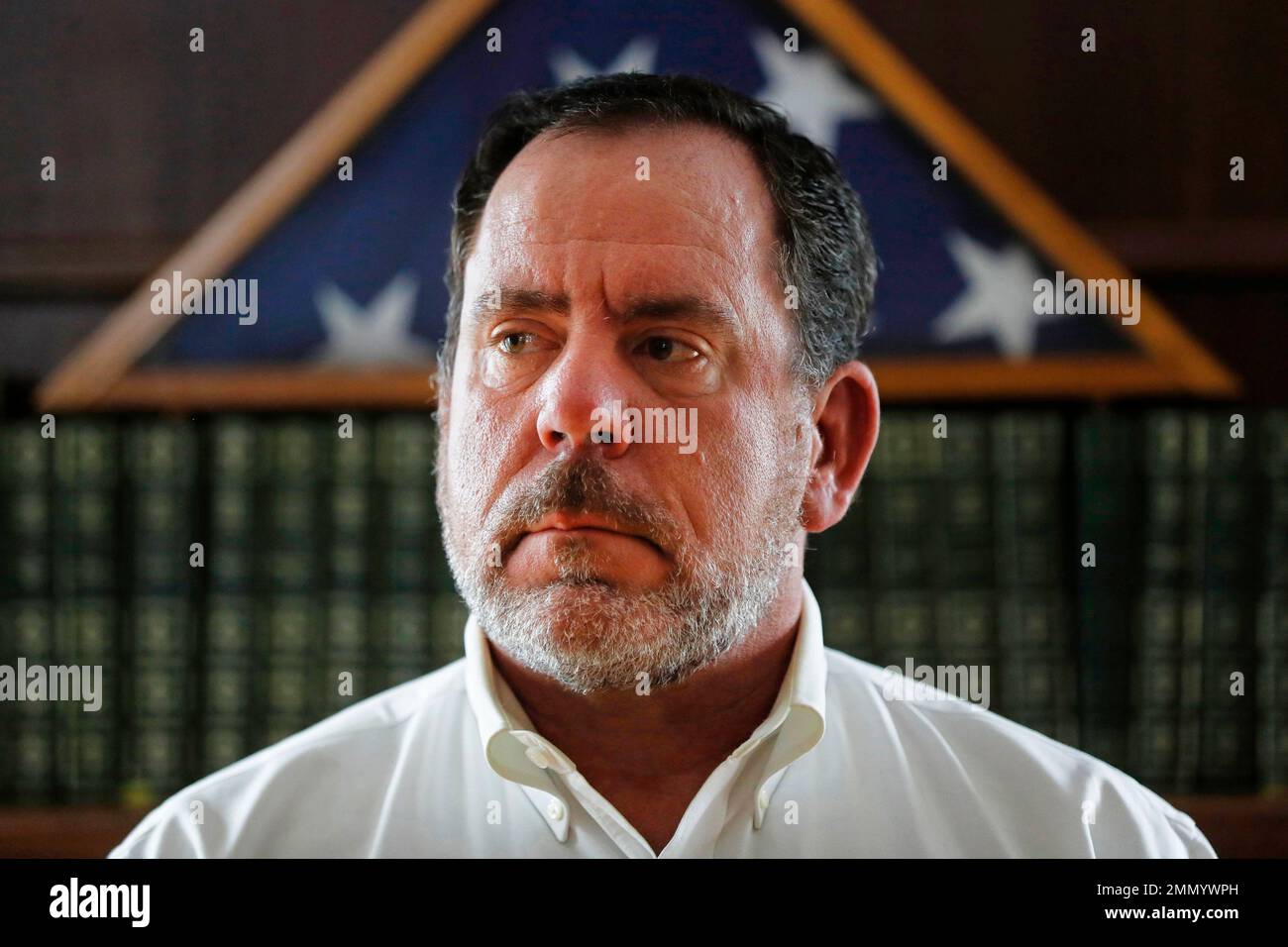 FILE – In this Feb. 3, 2018, file photo, Ross Geiger speaks as he poses ...