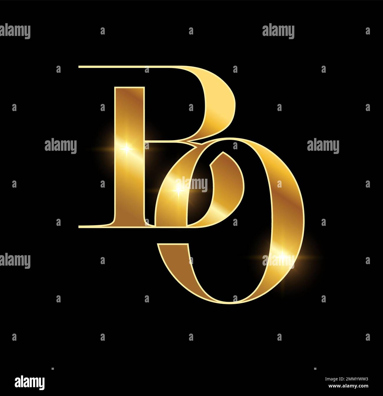 A vector Illustration in black background with gold shine effect of ...