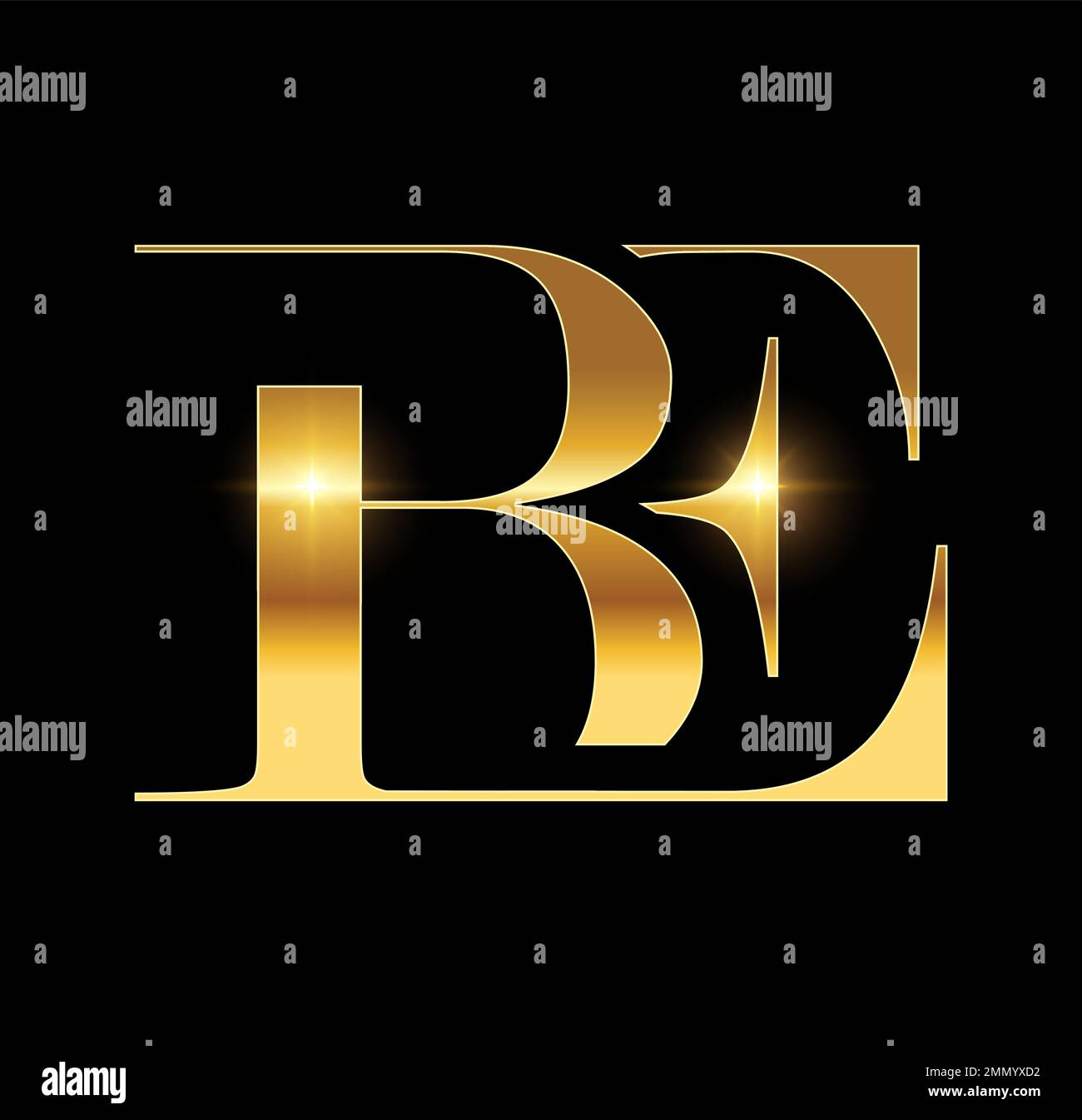A vector Illustration in black background with gold shine effect of ...