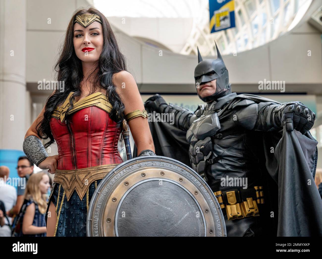 Jessica Davis and Armando Abarca from Los Angeles, CA dressed as Wonder ...