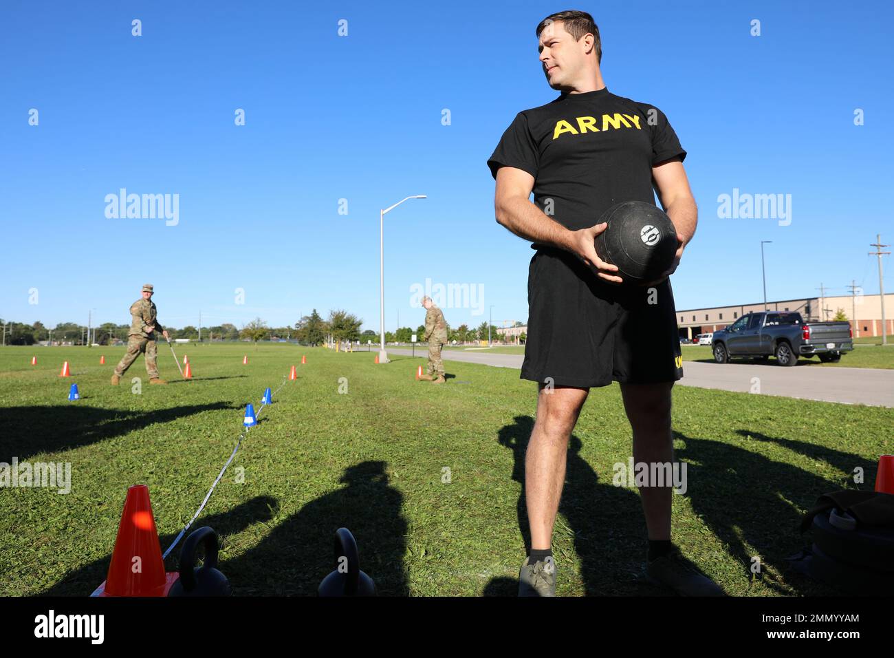 U.S. Army Maj. Ryan Slate, personnel staff officer, Headquarters and ...
