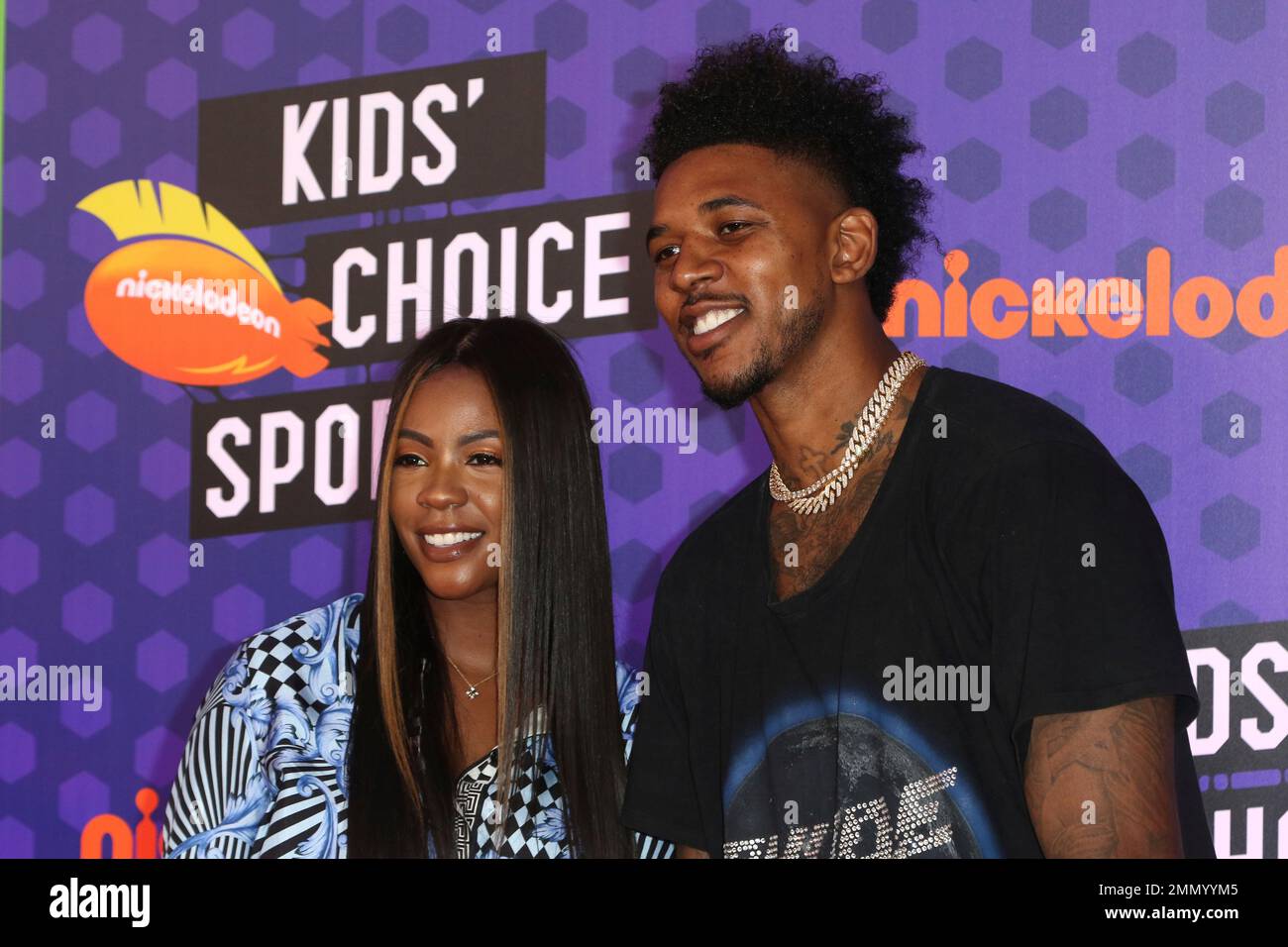 NBA basketball player Nick Young, of the Golden State Warriors, right ...