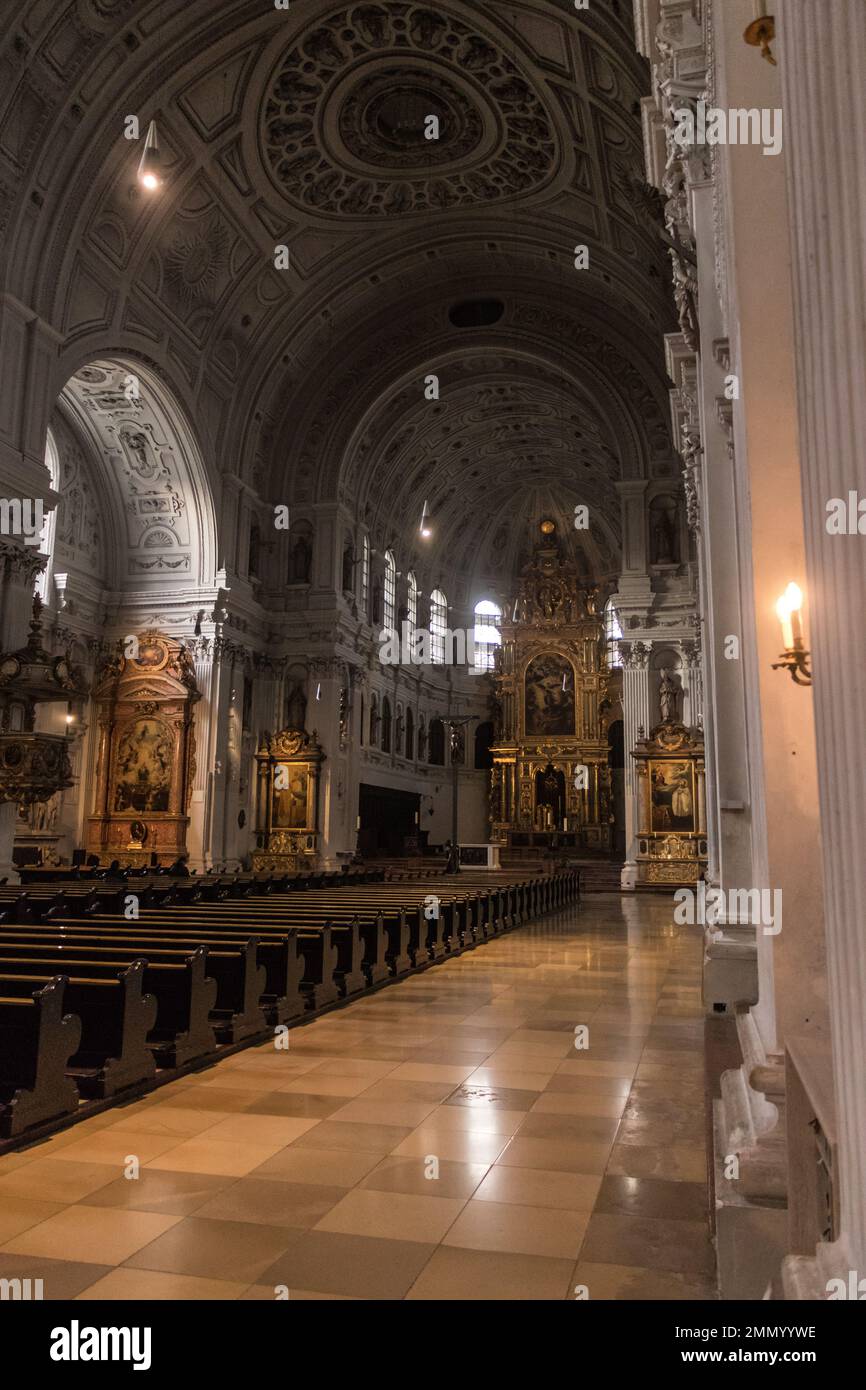 Beautiful church interiors of Munich Stock Photo - Alamy