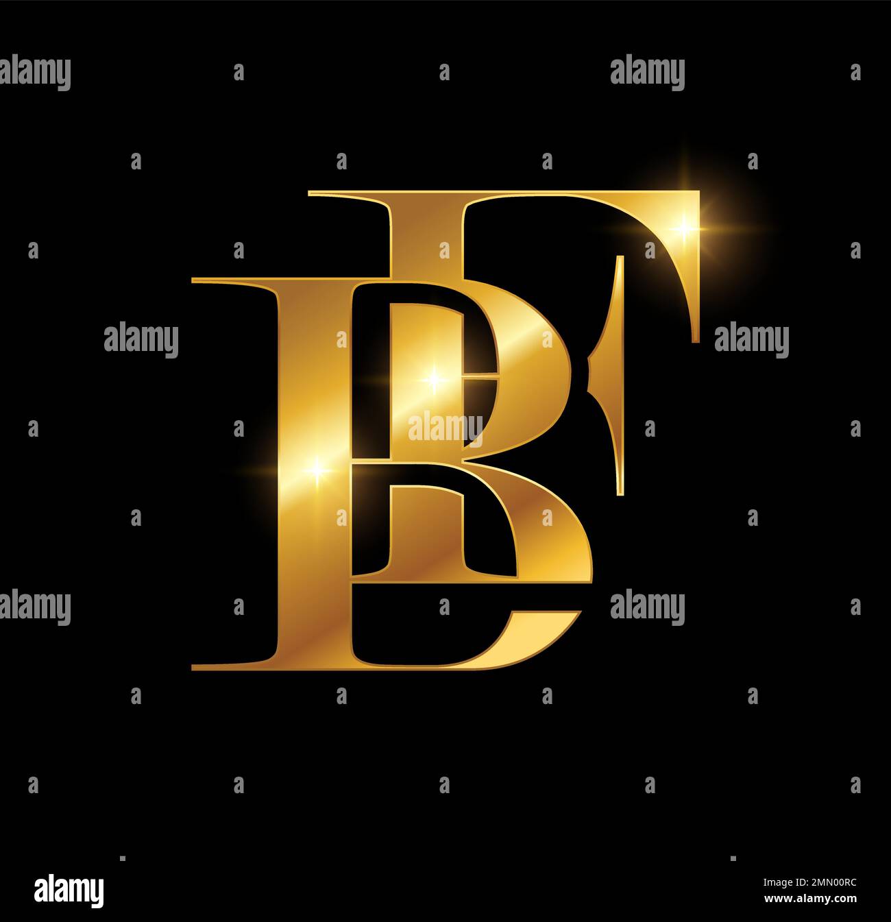 A vector Illustration in black background with gold shine effect of ...