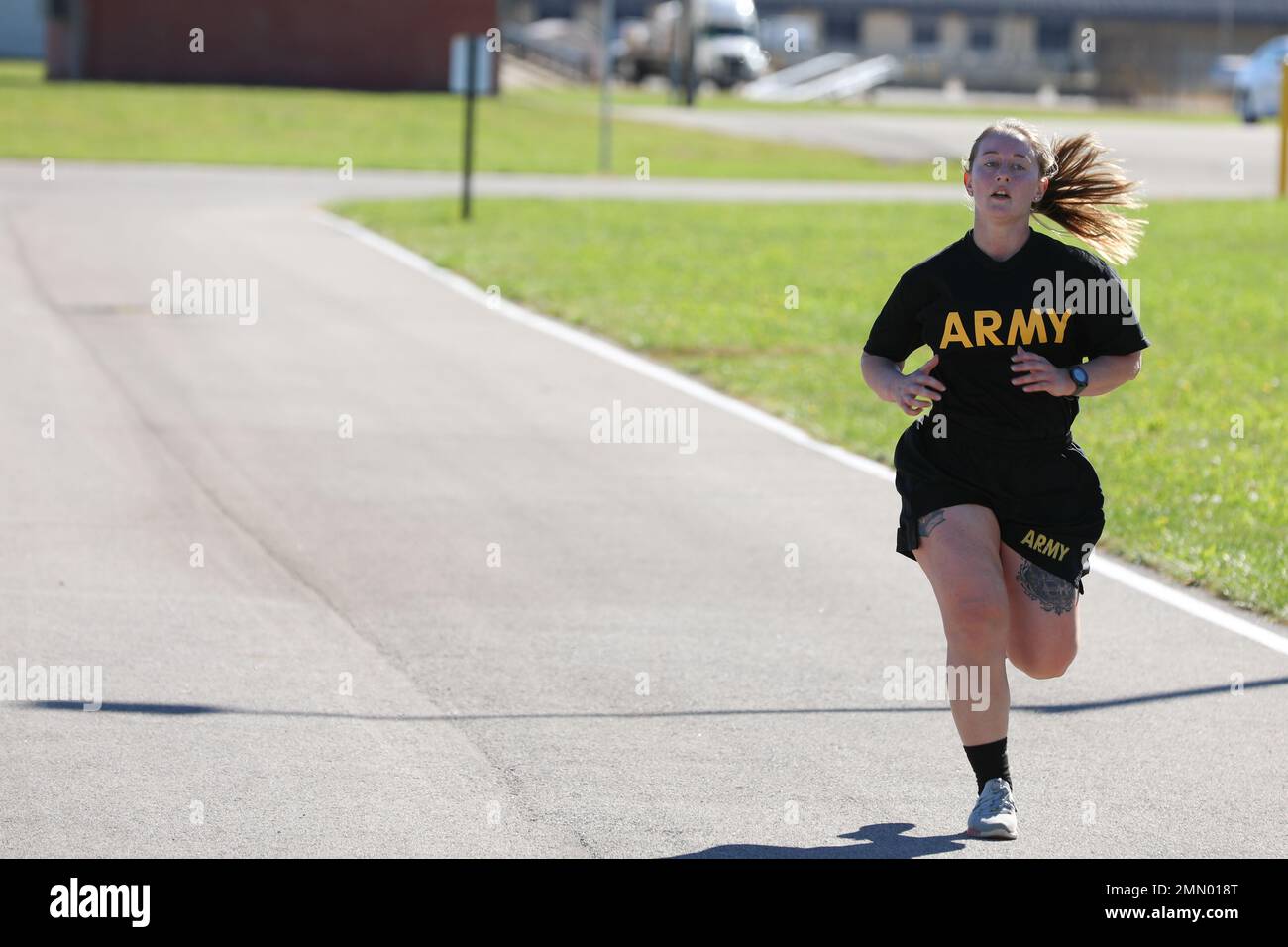 U.S. Army 1st Lt. Emily Daquelente, strength manager, Headquarters and ...