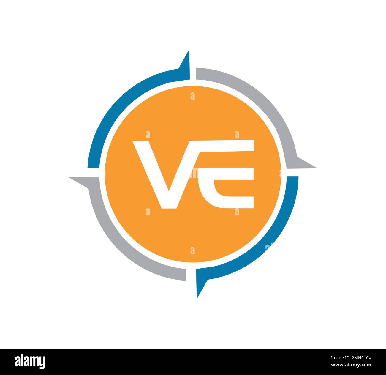 A Vector Illustration of VE Monogram Logo Initial Vector Icon in ...