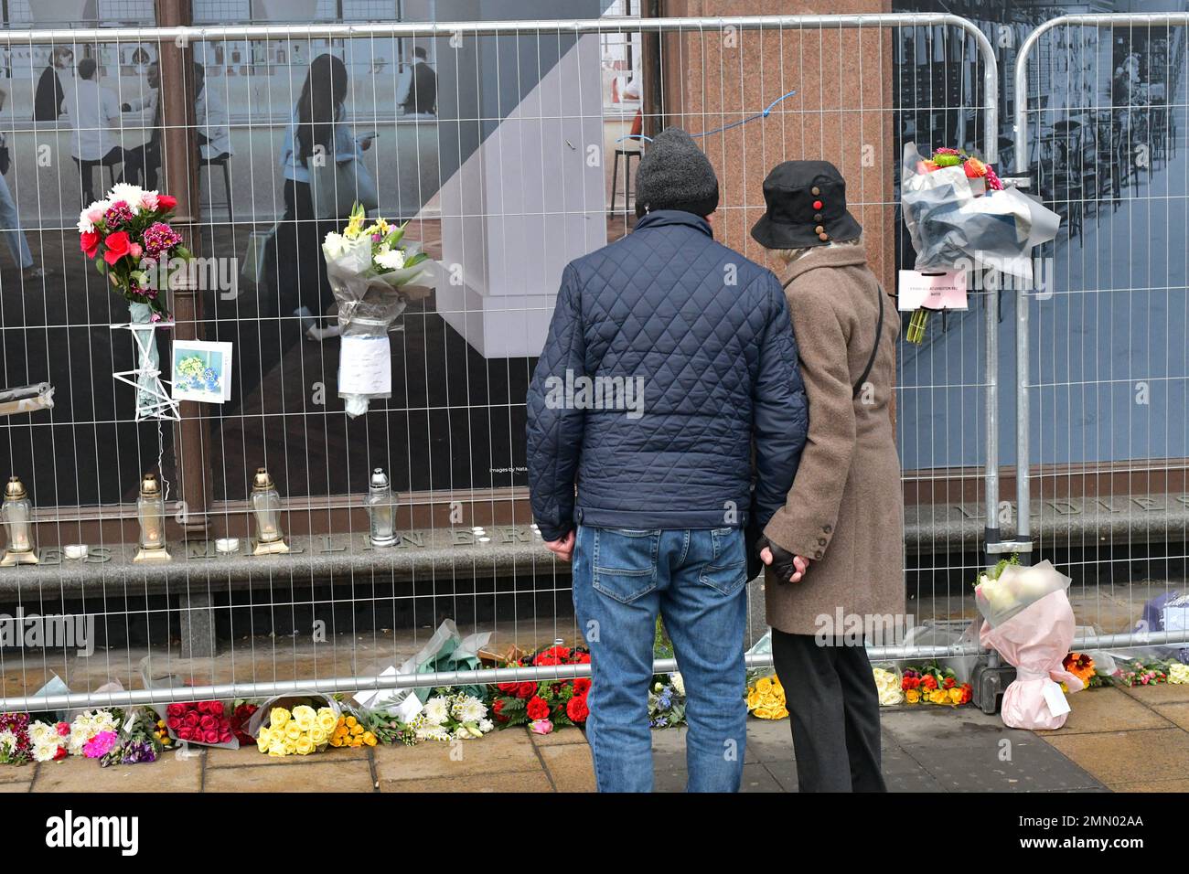 Edinburgh Scotland, UK 29 January 2023. Flowers and tributes left on ...