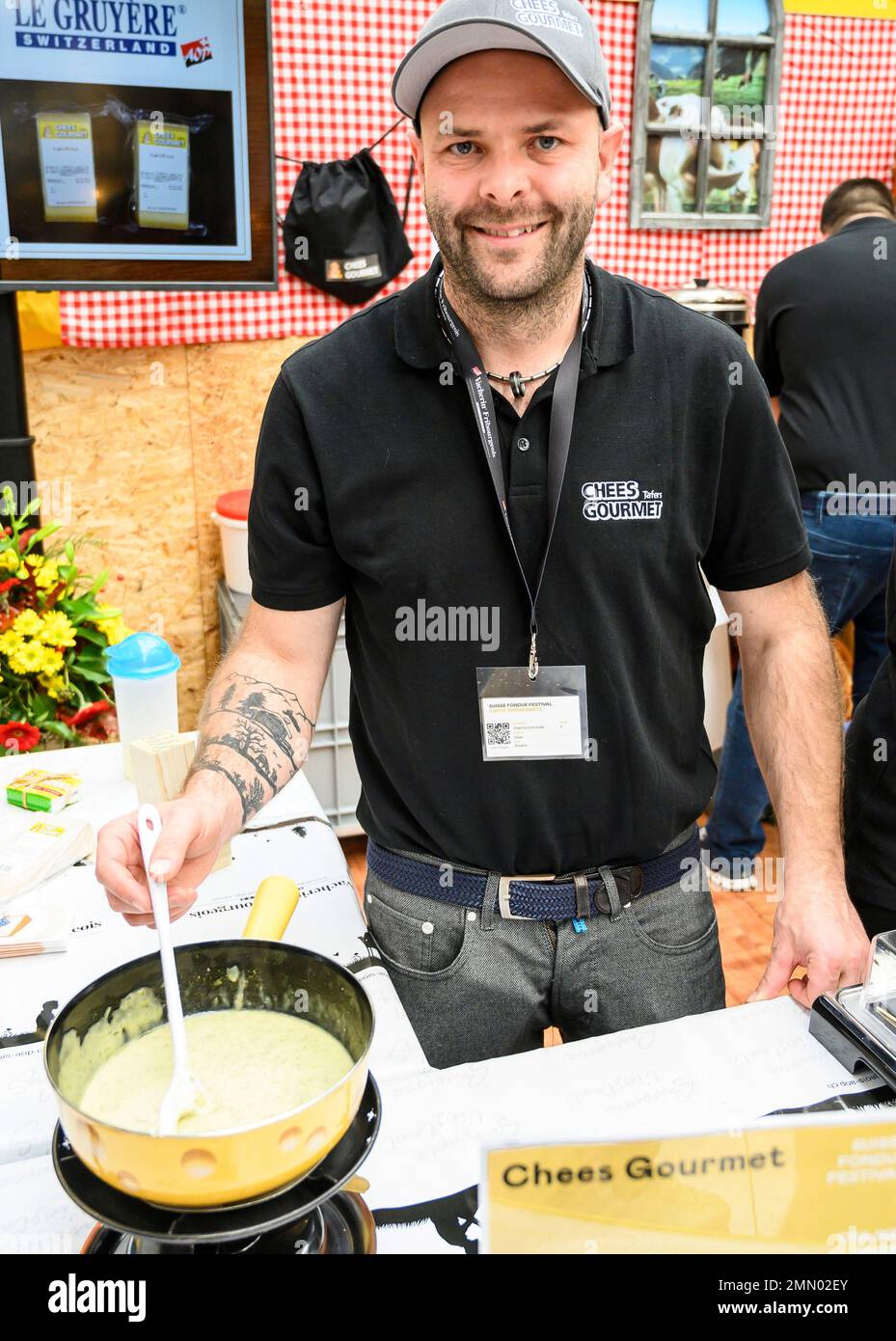 Switzerland, canton an city of Fribourg, Switzerland fondue festival ...