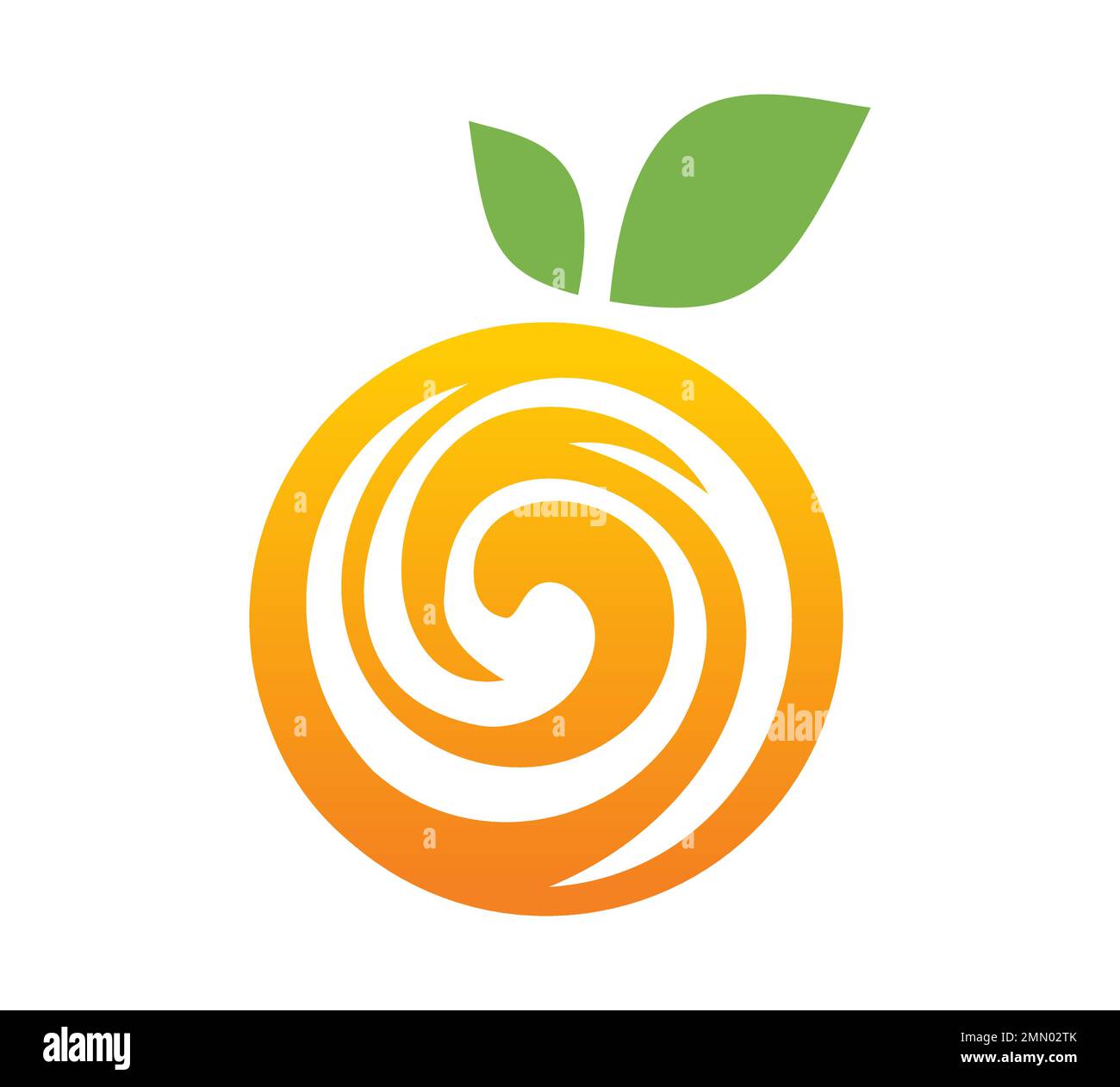 A vcetor illustration of Orange Circle Fruit Logo Sign in isolated ...