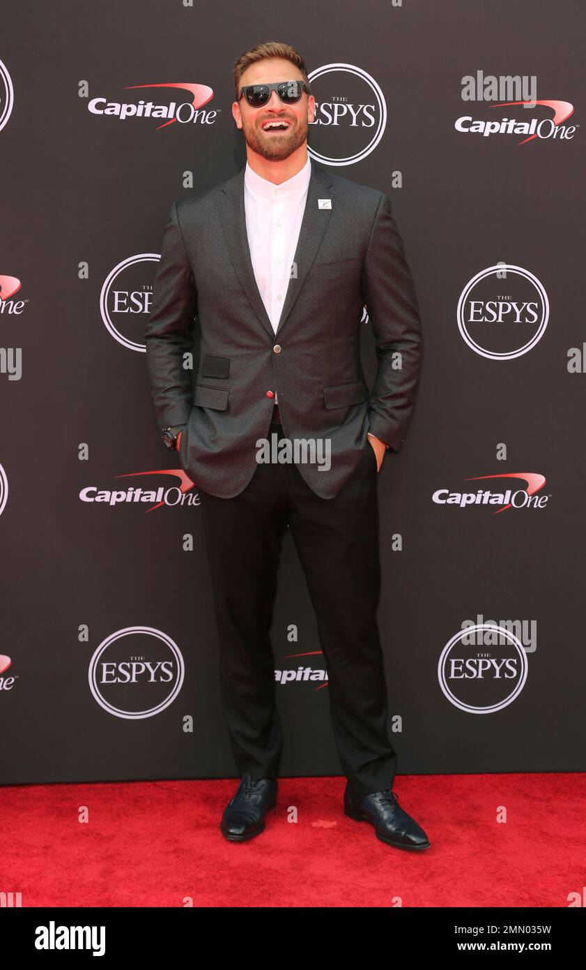 Philadelphia Eagles' Chris Long arrives at the ESPY Awards at Microsoft ...