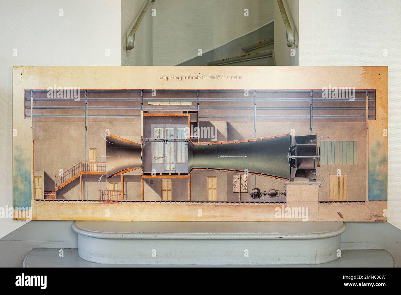 France, Paris, the Gustave Eiffel wind tunnel, laboratory built by ...