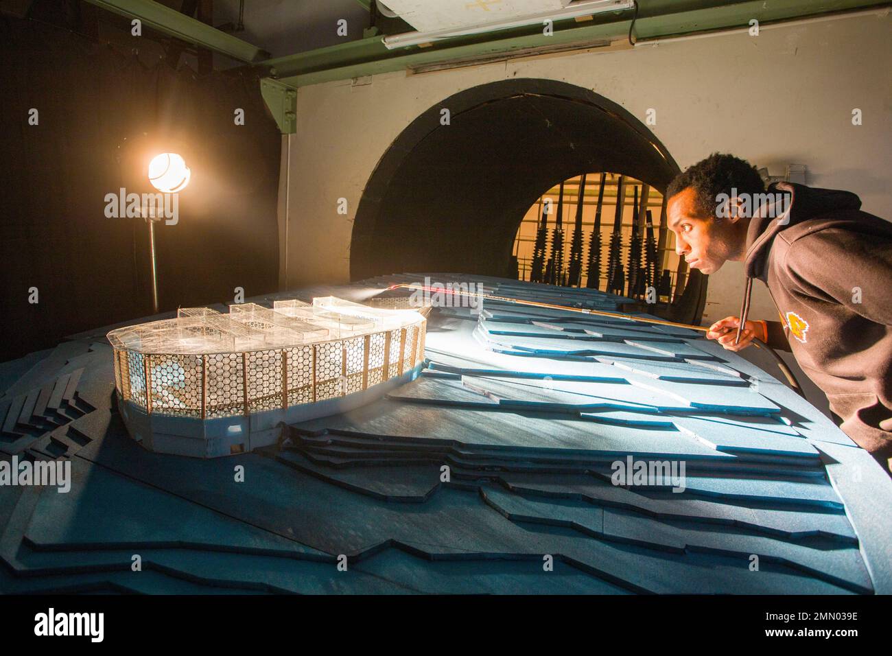 France, Paris, the Gustave Eiffel wind tunnel, laboratory built by ...