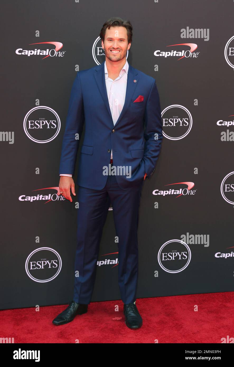 Former Marine Sgt. Jake Wood arrives for the ESPY Awards at Microsoft ...