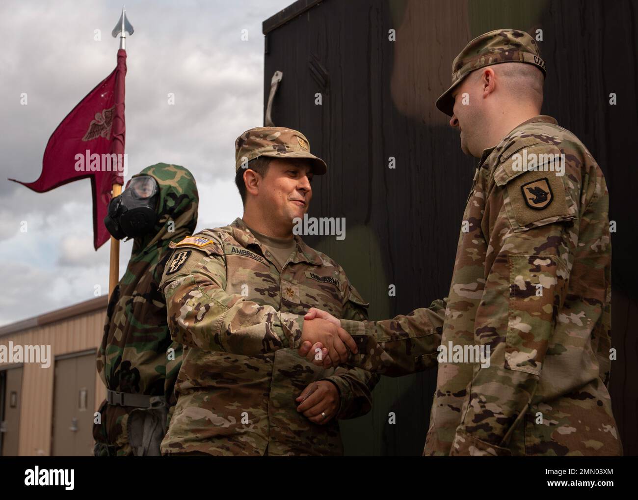 U.S. Army Maj. Paul Ambrose, commander of the 153rd Medical Detachment ...