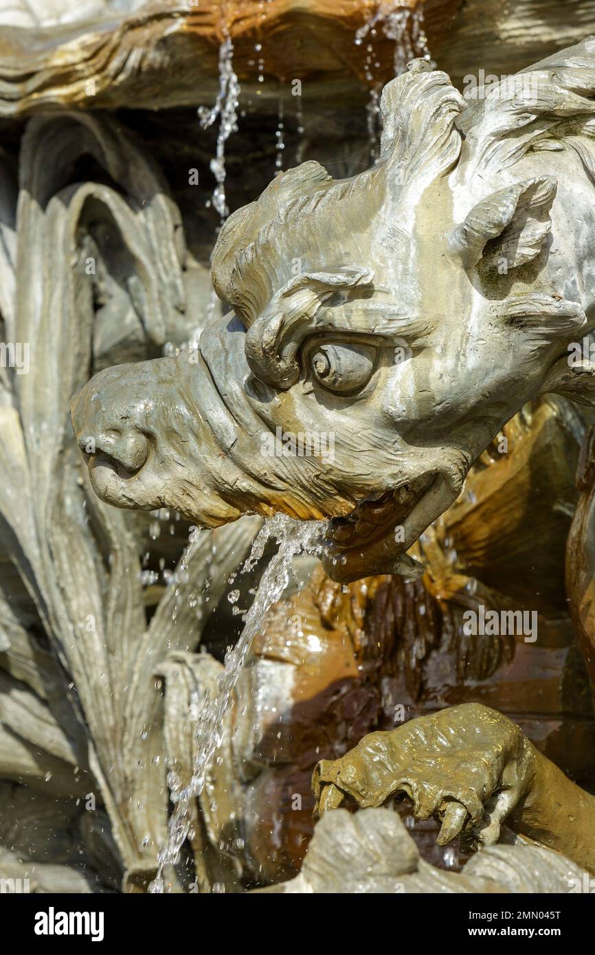 France, Meurthe et Moselle, Nancy, detail of a sculpture representing a ...