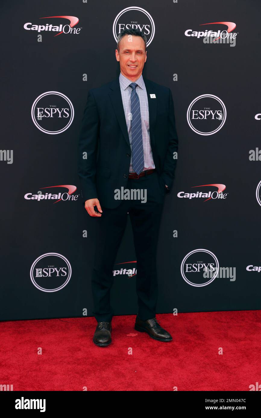 ESPN president James Pitaro arrives at the ESPY Awards at the Microsoft ...