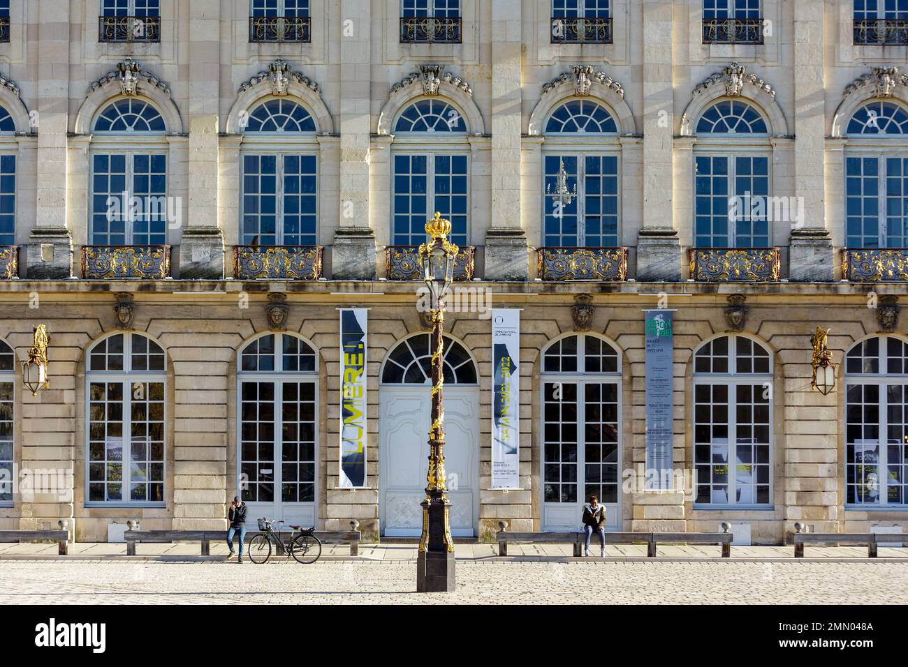 France, Meurthe et Moselle, Nancy, facade of the Opera house on Place ...