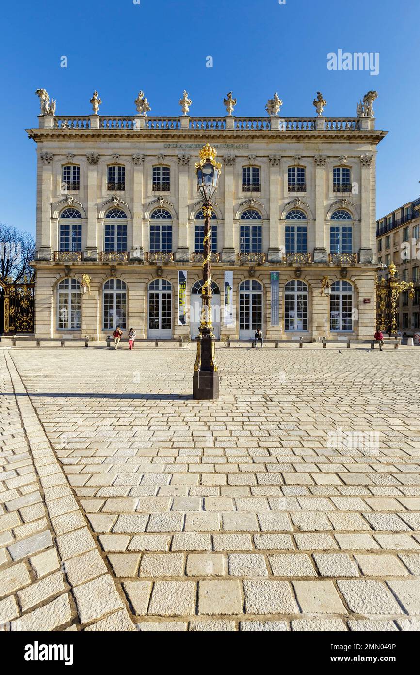 France, Meurthe et Moselle, Nancy, facade of the Opera house on Place ...