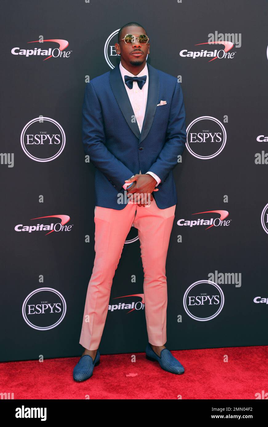 NFL football player Devin Funchess, of the Carolina Panthers, arrives ...