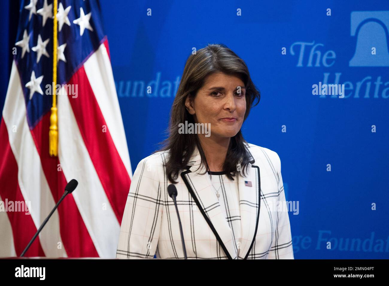 U.S.. Ambassador to the United Nations Nikki Haley speaks at The ...