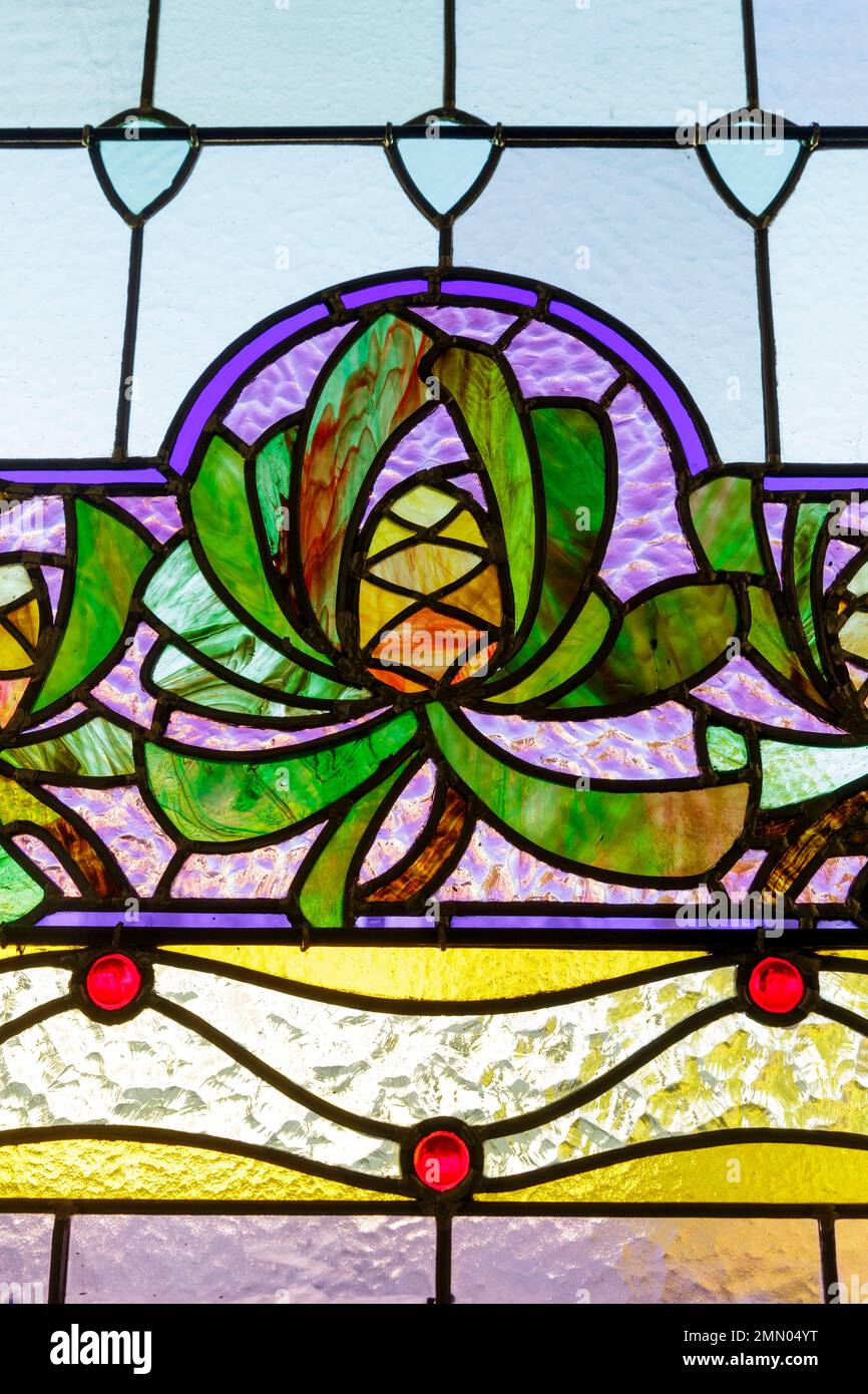 France, Meurthe et Moselle, Nancy, stained glass window made by William Geisler representing ...