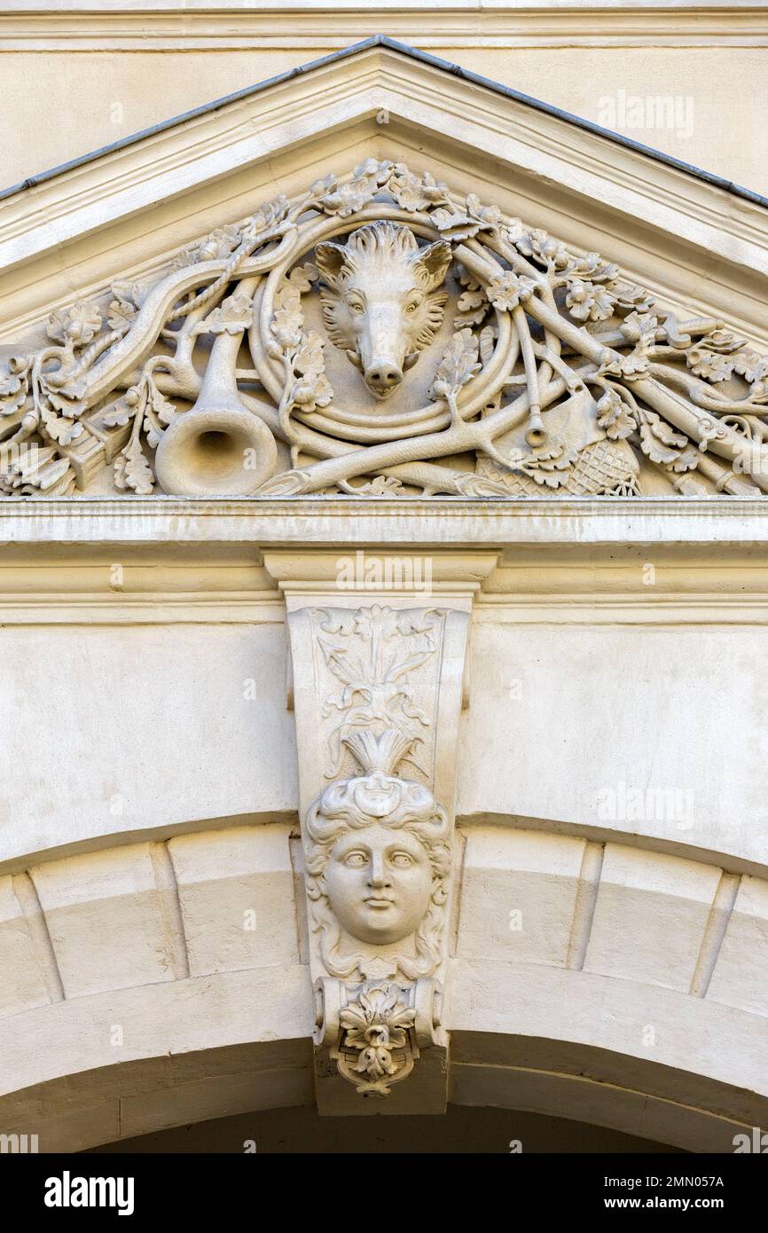 France, Meurthe-et-Moselle (54), Nancy, façade de l'Hôtel des Loups ...