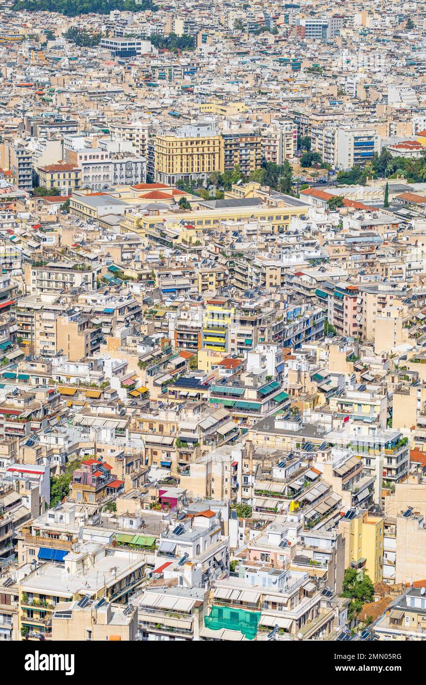 Greece, Athens, panorama from the Lycabette Mount Stock Photo - Alamy