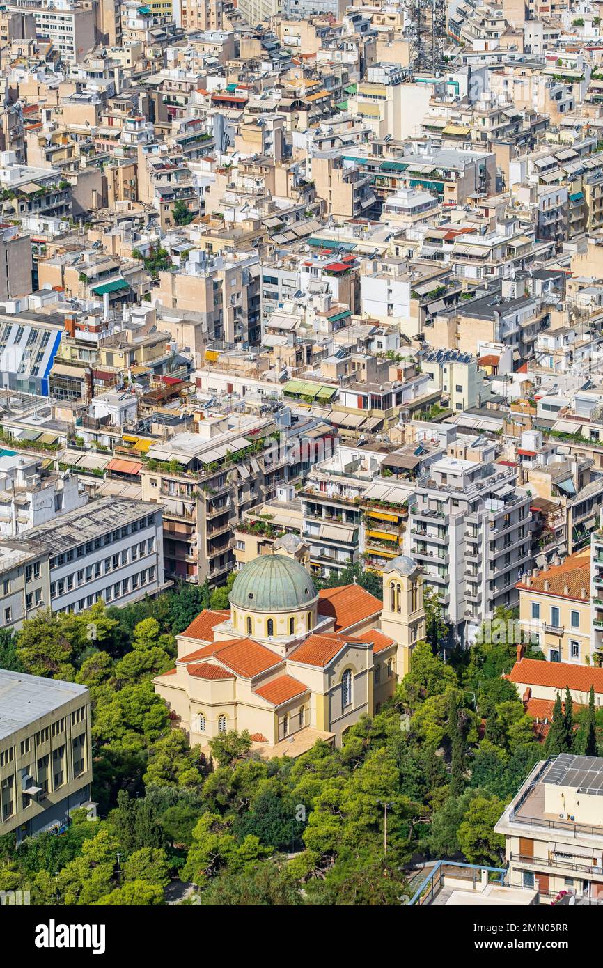 Greece, Athens, panorama from the Lycabette Mount Stock Photo - Alamy