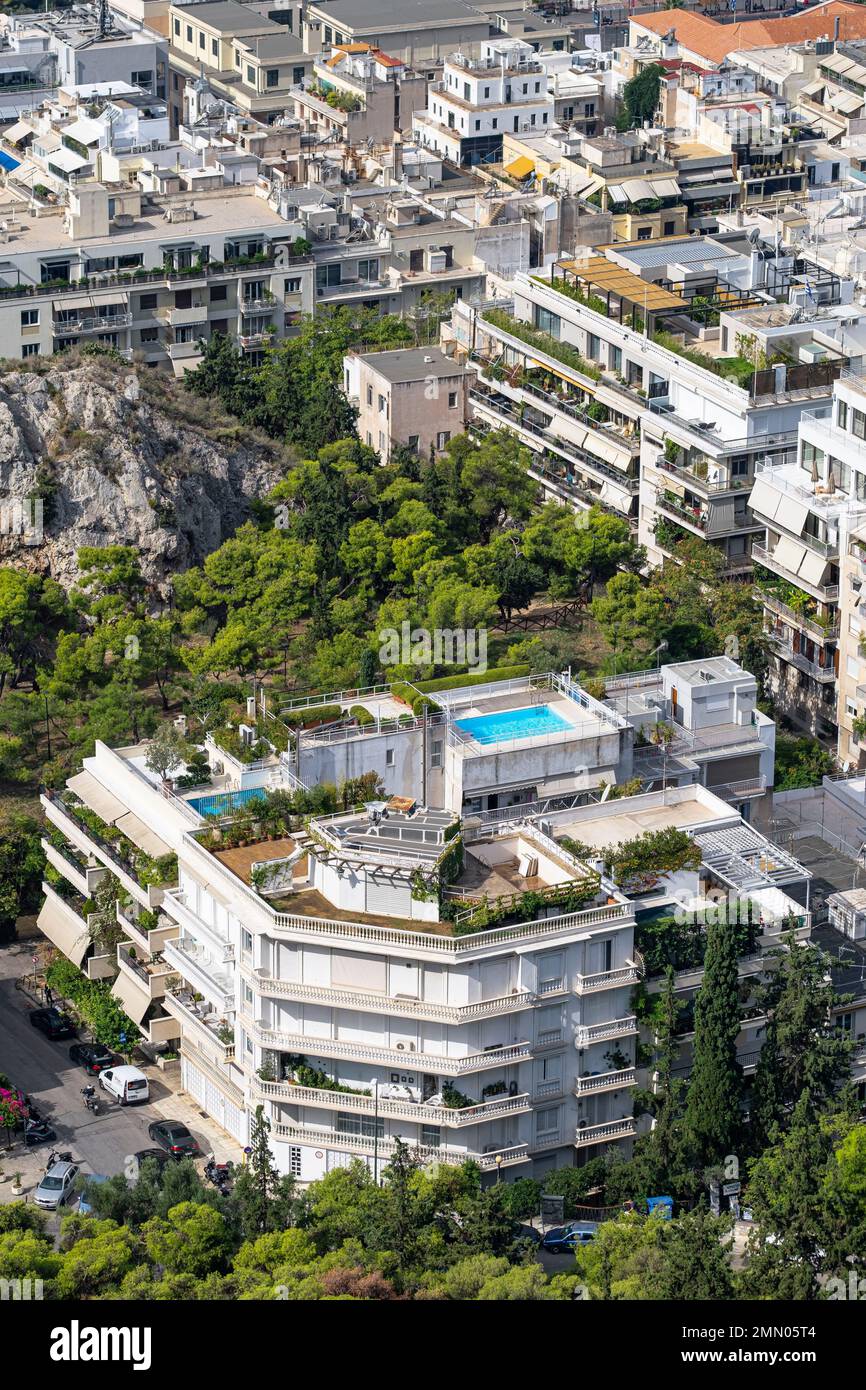 Greece, Athens, panorama from the Lycabette Mount Stock Photo - Alamy