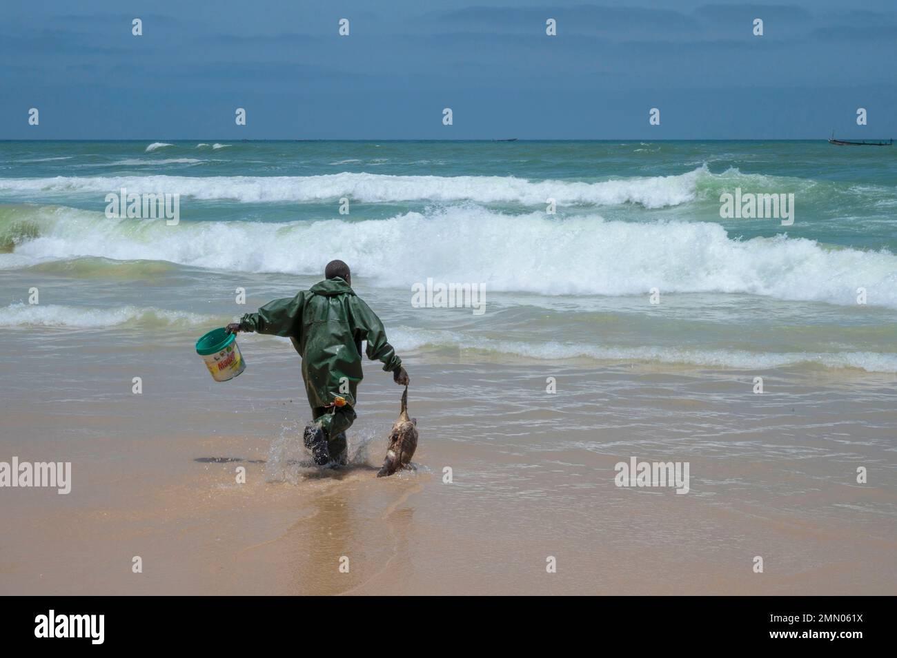 Senegal, Saint Louis, listed as World Heritage by UNESCO,, fisherman ...