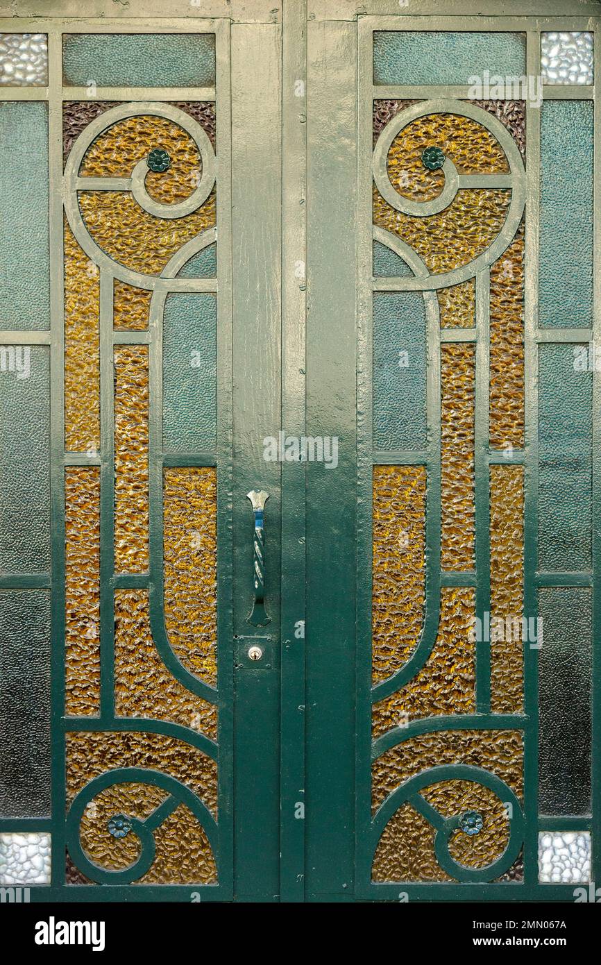 France, Meurthe et Moselle, Laxouy, detail of the doorway of the ...
