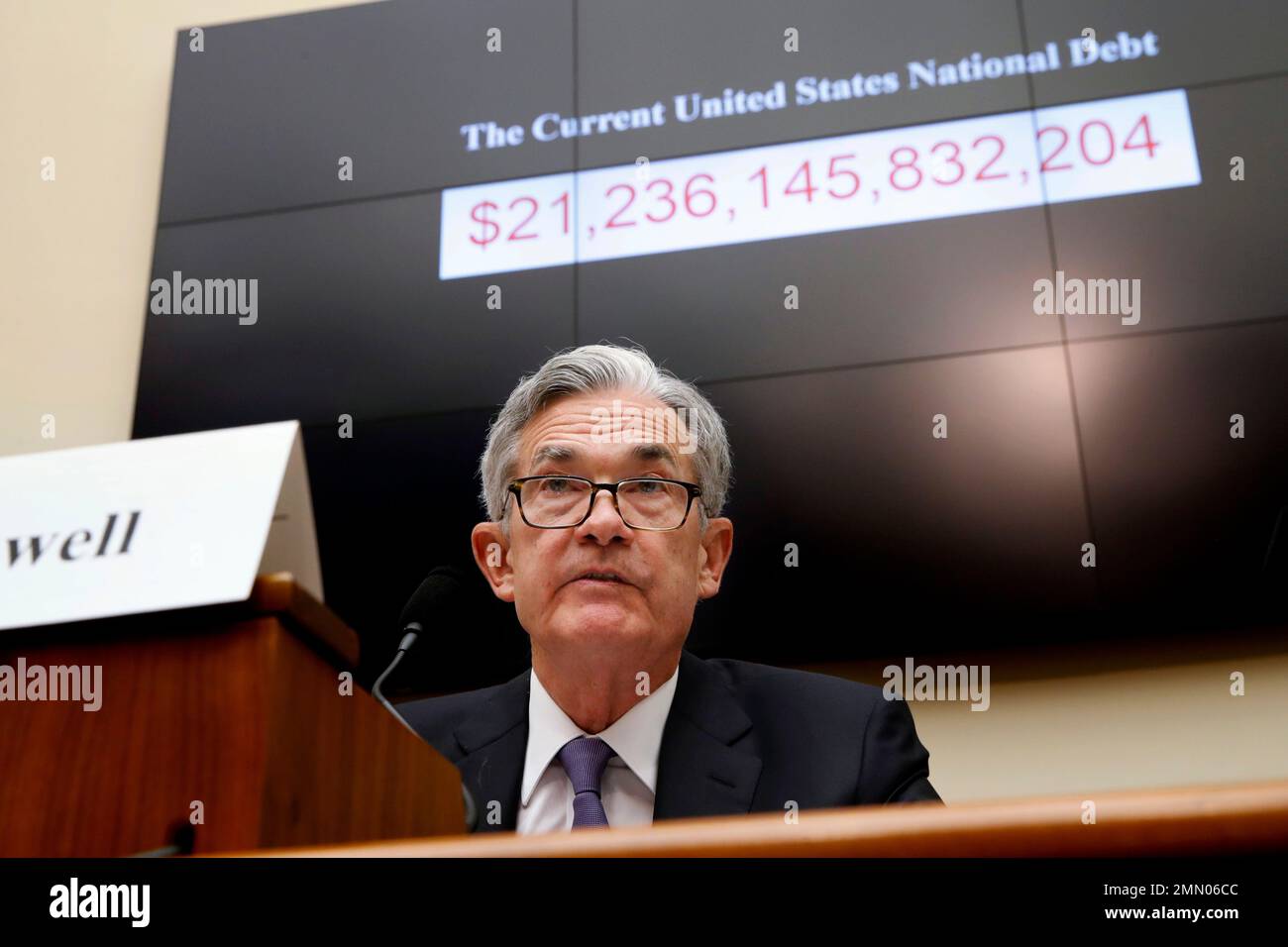 Federal Reserve Board Chair Jerome Powell testifies during a House ...
