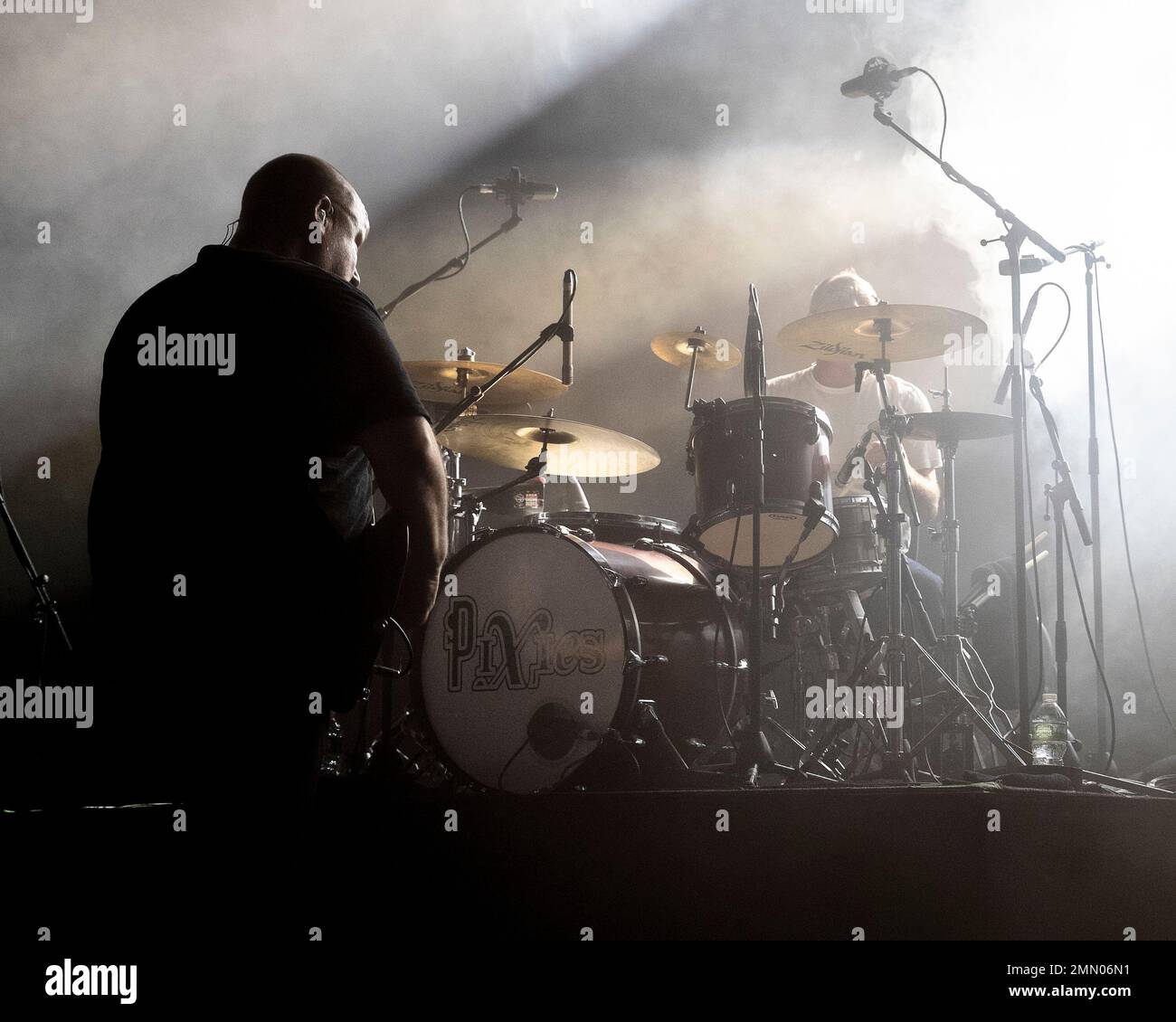 The American rock band Pixies with lead vocalist and guitarist Black ...