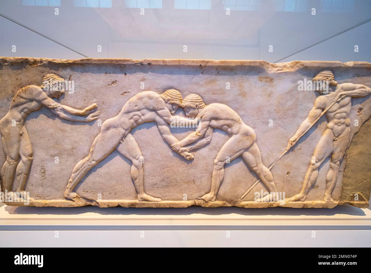 Greece, Athens, National Archaeological Museum, base of a funerary ...