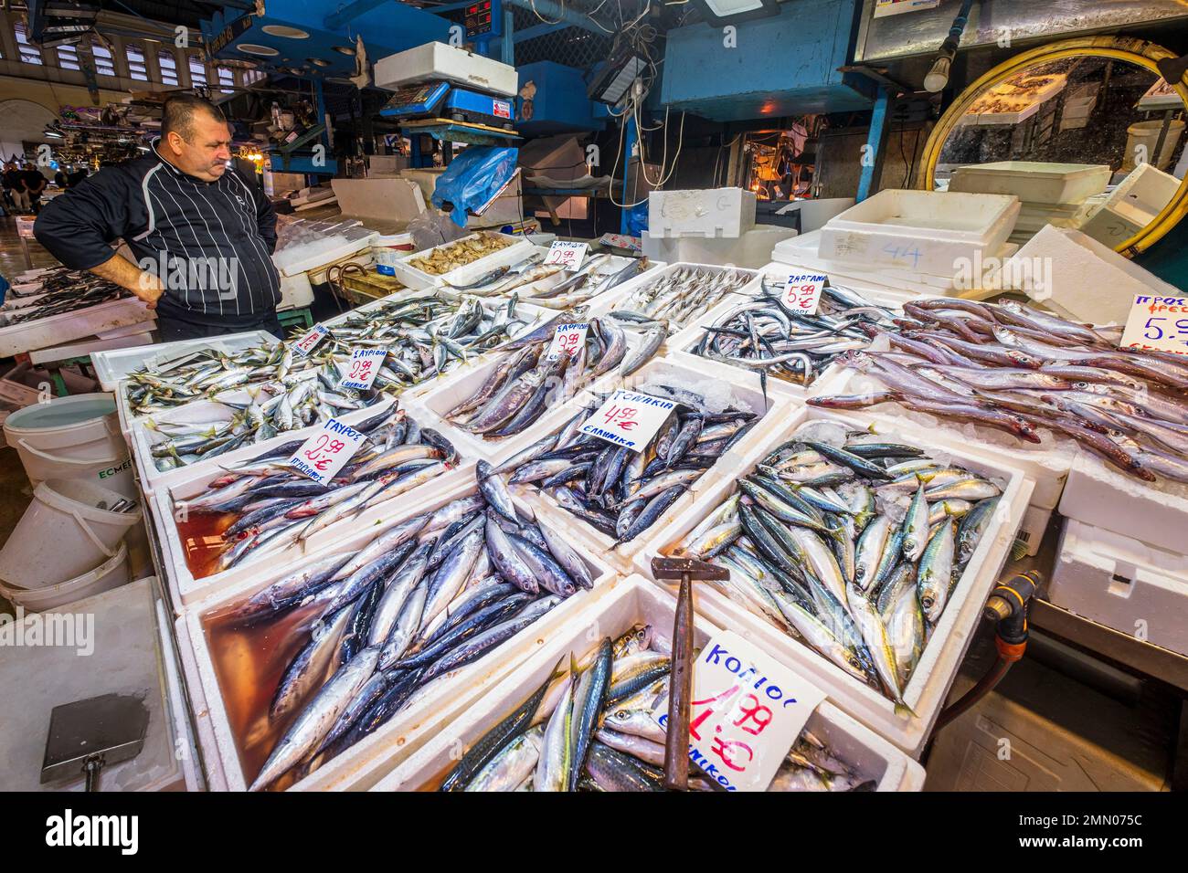 Varvakios market fish hi-res stock photography and images - Alamy