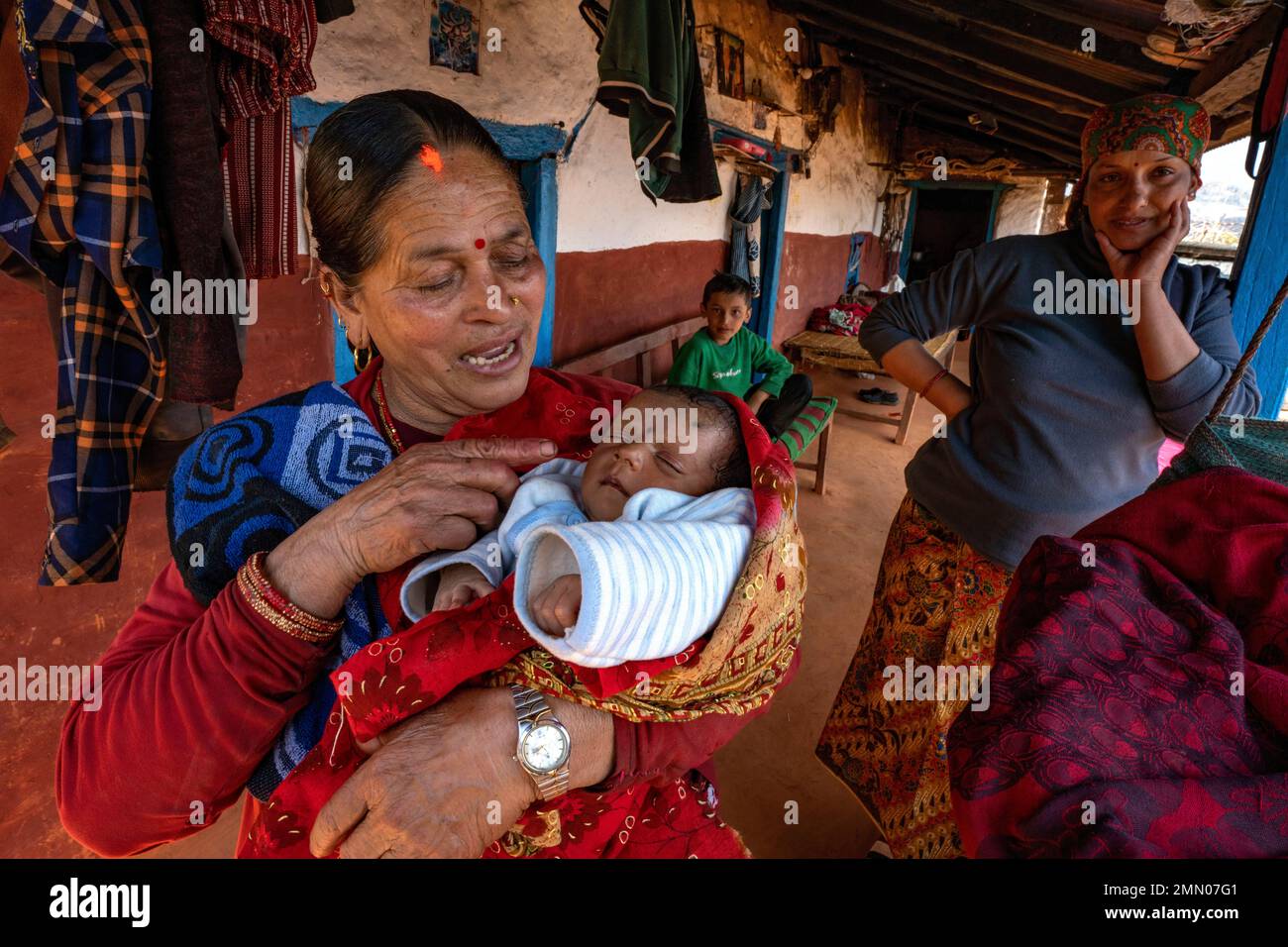Nepal, Parbat District, Bajung Stock Photo - Alamy